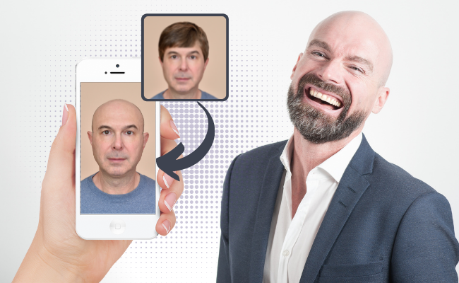 Bald head simulator application